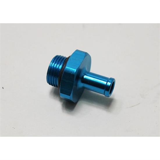 Aluminum Fuel Log Fitting, 16.5 x 1.4 to 3/8 Hose Barb