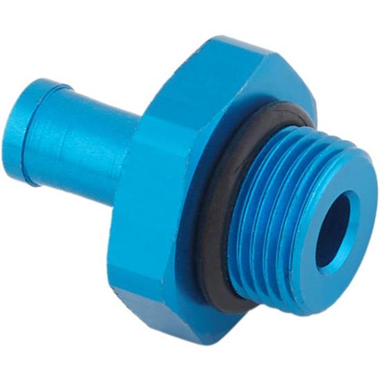 Aluminum Fuel Log Fitting, 16.5 x 1.4 to 3/8 Hose Barb