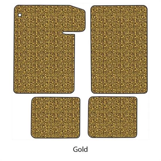 ACC 1964-1967 Chevy Chevelle Loop Floor Mats, 4 Pc, Gold