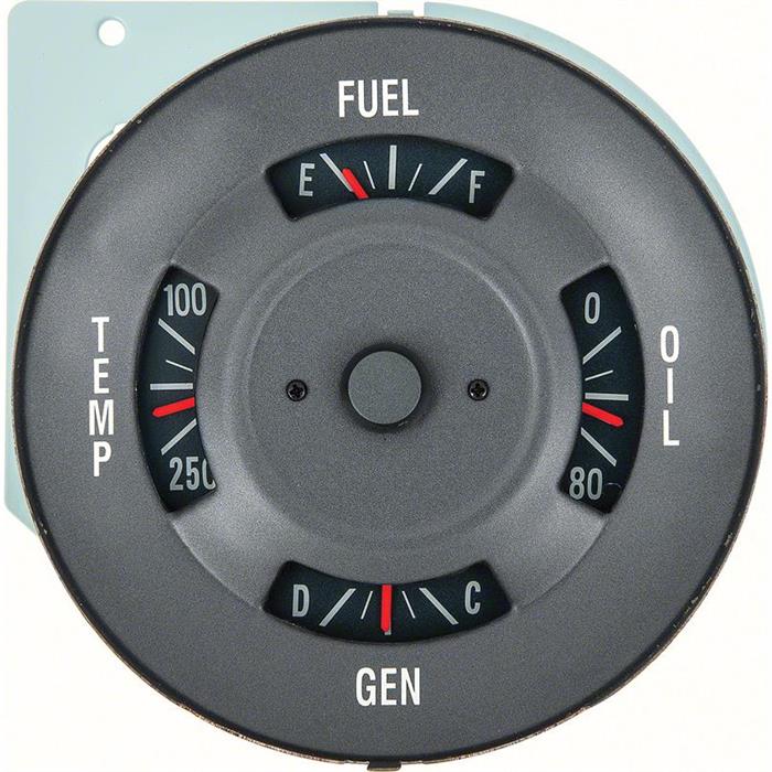 OER 3196868 1968 Pontiac Firebird Dash Gauge Cluster, 4 Gauge