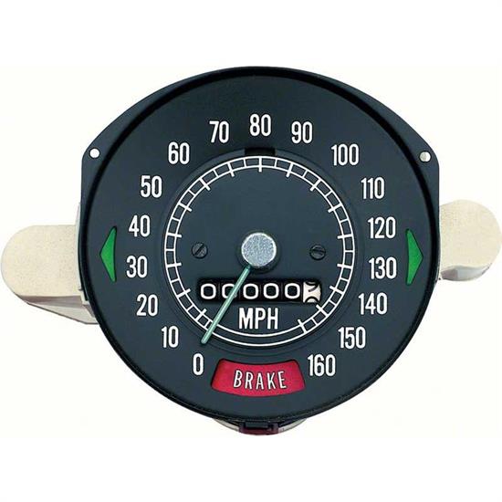OER 6482799 69 Firebird Speedometer, 160 MPH, w/o Speed Warning