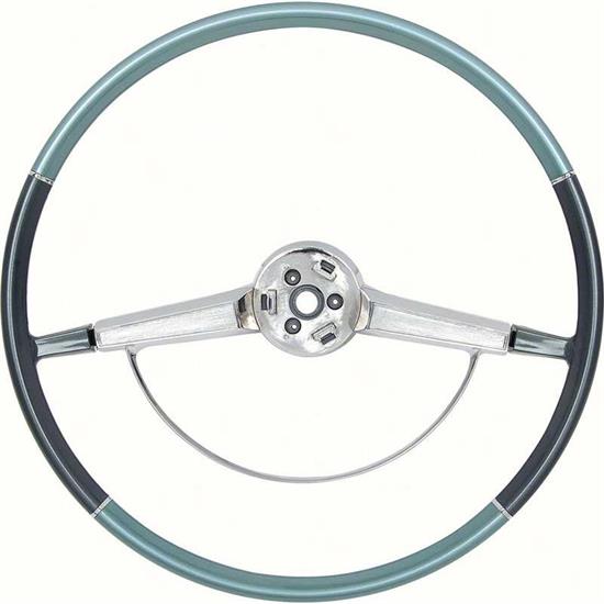 OER 9742432 65-66 Impala Steering Wheel w/Horn Ring,Two Tone Blue