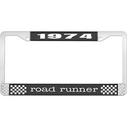 OER LF121674A 1974 Road Runner License Plate Frame, Black/Chrome