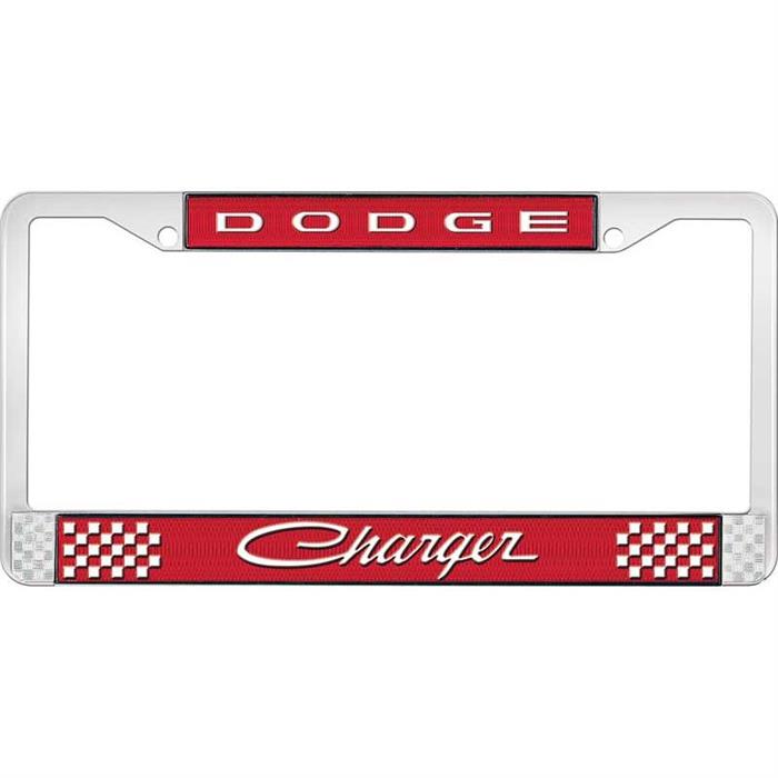OER LF13205C Dodge Charger License Plate Frame, Red