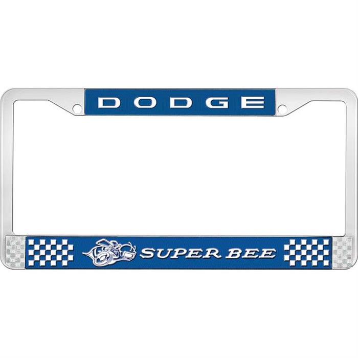 OER LF13206B Dodge Super Bee License Plate Frame, Blue
