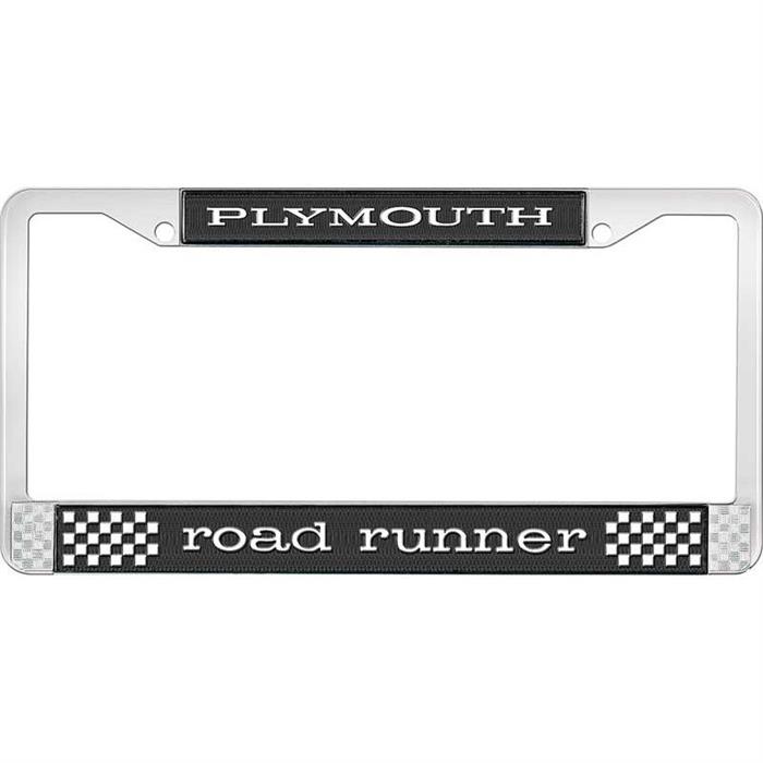 OER LF13216A Plymouth Road Runner License Plate Frame, Black