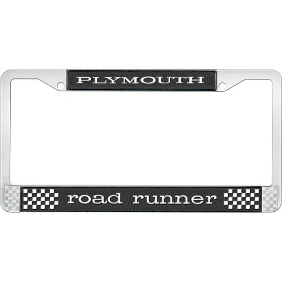 OER LF13216A Plymouth Road Runner License Plate Frame, Black