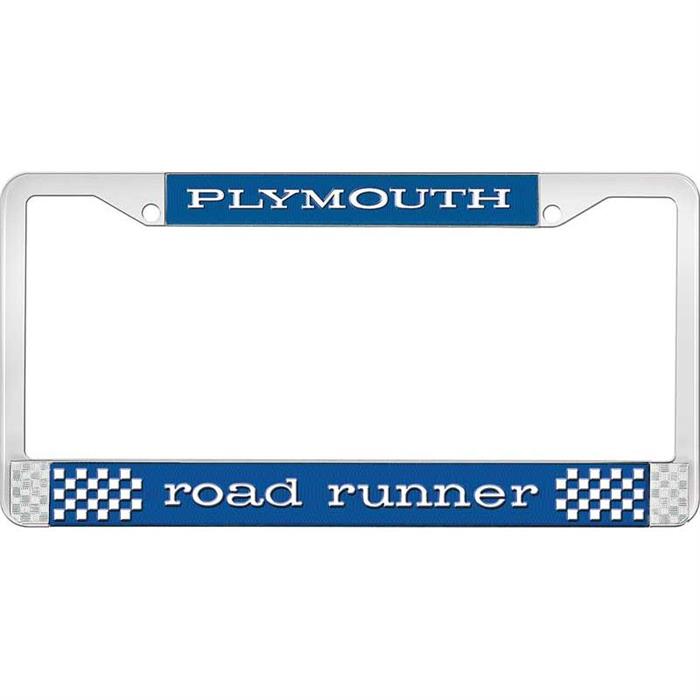 OER LF13216B Plymouth Road Runner License Plate Frame, Blue