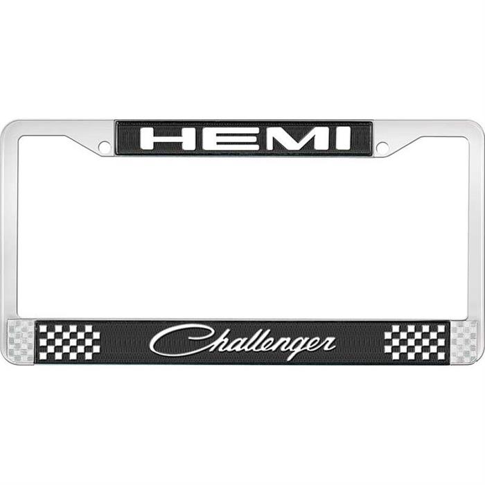 OER LF14207A Hemi Challenger License Plate Frame, Black