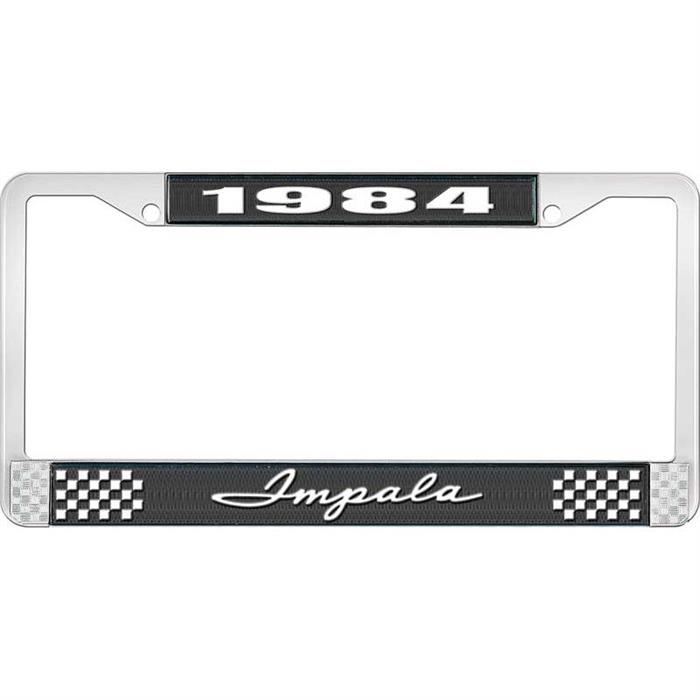 OER LF2248401A 1984 Impala Black/Chrome License Plate Frame