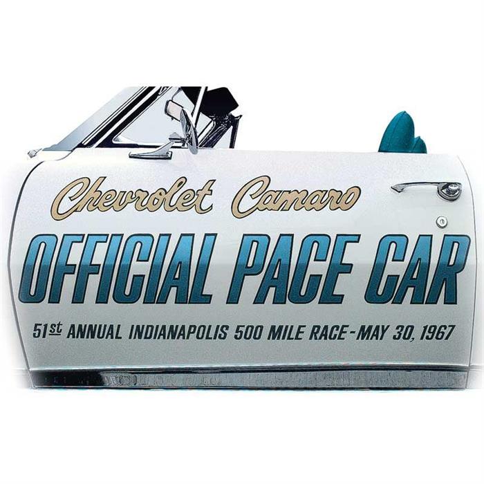 OER PC012 1967 Camaro Indy 500 Pace Car Door Decal Set