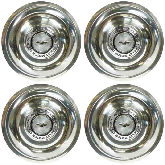 OER *WR1014S 4 PC Stainless Steel Disc Brake Rally Wheel Cap Set