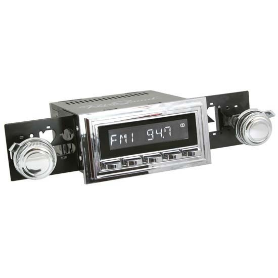 RetroSound M2C-126-55-75 Model Two Radio, 1969-73 Mustang. Chrome