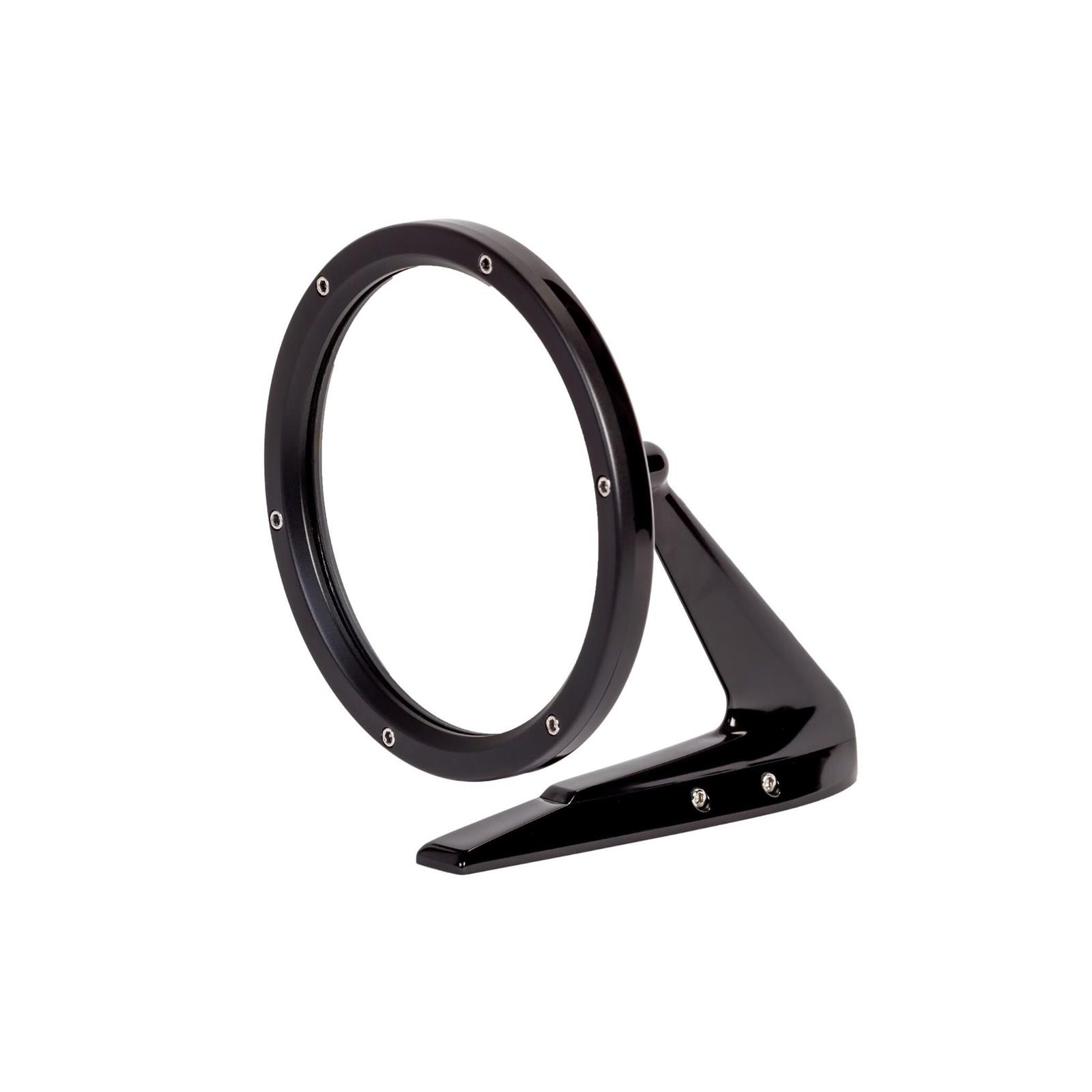 Billet Aluminum Round L/R Side Door Rear View Mirrors w/o Hardware