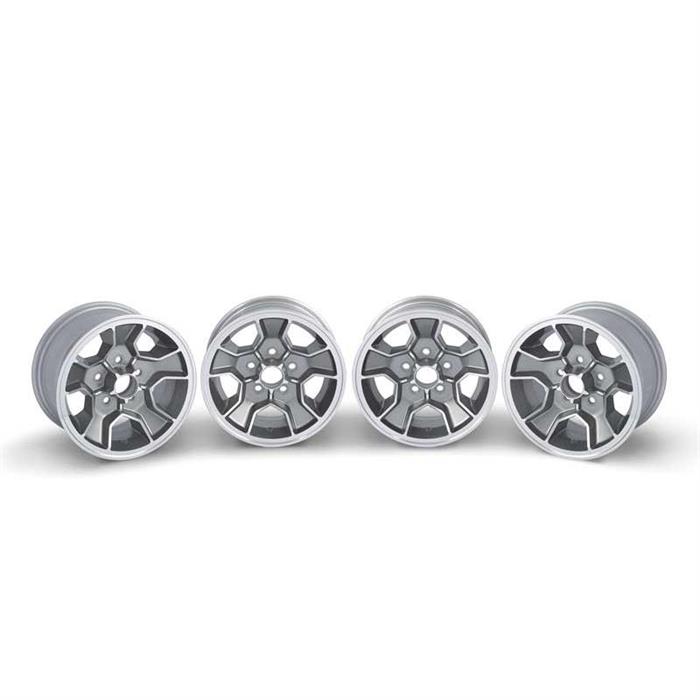 OER R4422 N90 Style Z28 Alum Wheel Set, 15x7, 5x4.75 BP, 4.75 BS
