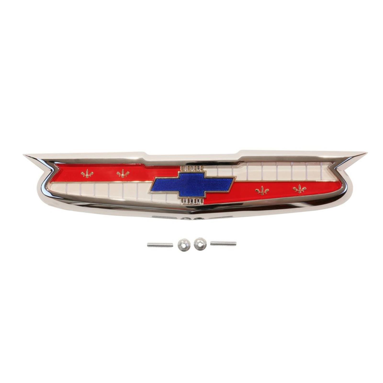 Trim Parts 1022 1955 Chevrolet Full Size Car Hood Emblem Assembly