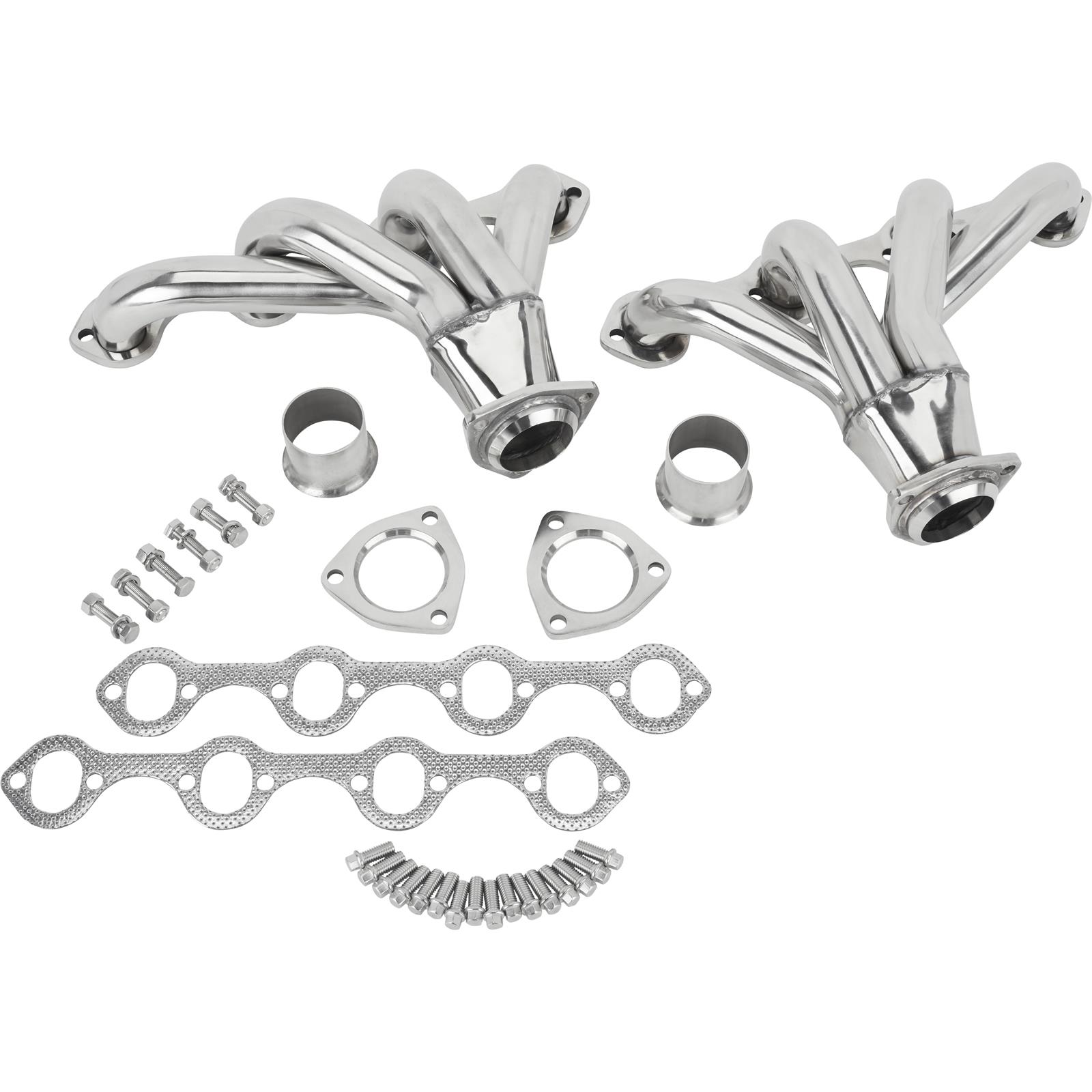 Tight-Fit Small block Ford Block Hugger Headers, Stainless Steel