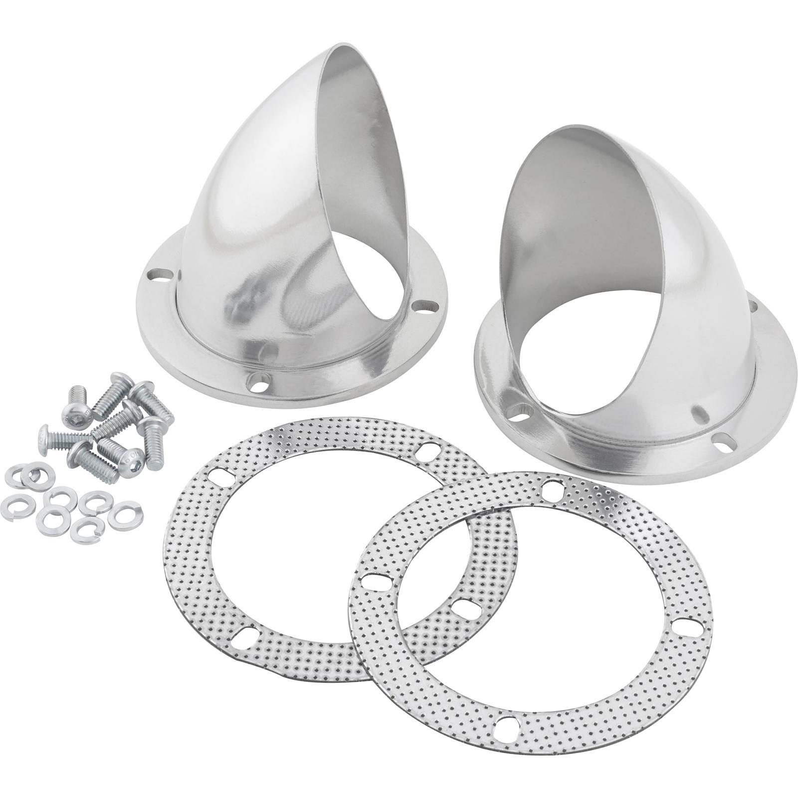 4.00 Lake Style Exhaust Header Turn-Outs, AHC Ceramic Coated, Pai