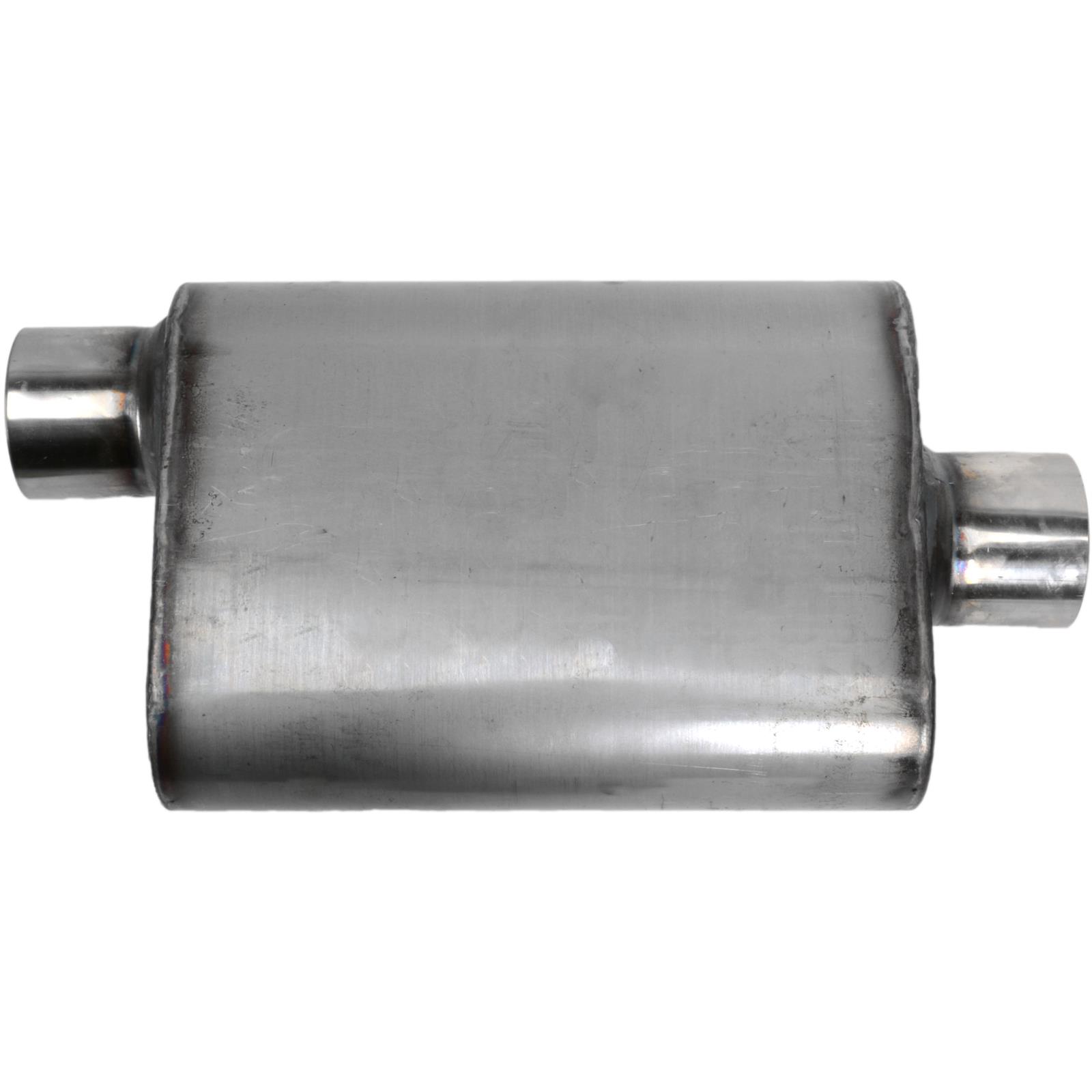 Stainless Steel Chamber Muffler, 3 Inch, Offset/Centered