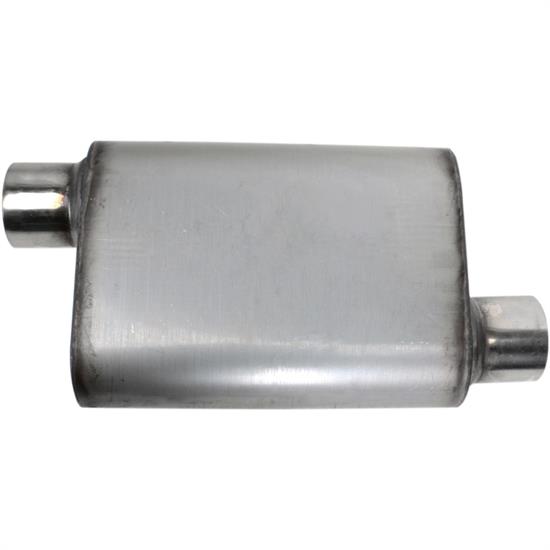 Stainless Steel Chamber Muffler, 3 Inch, Offset/Offset