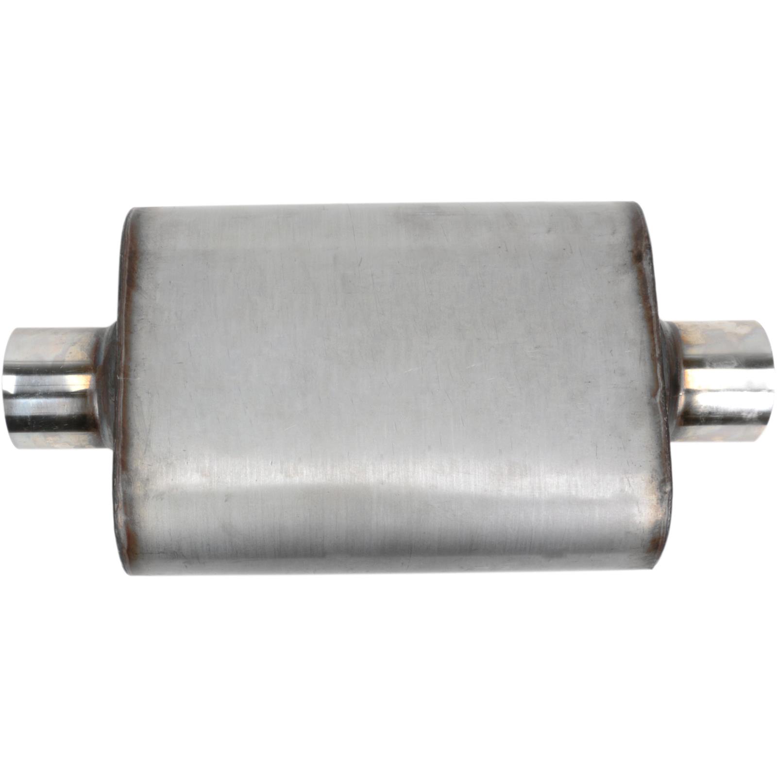 Stainless Steel Chamber Muffler, 3 Inch, Centered/Centered