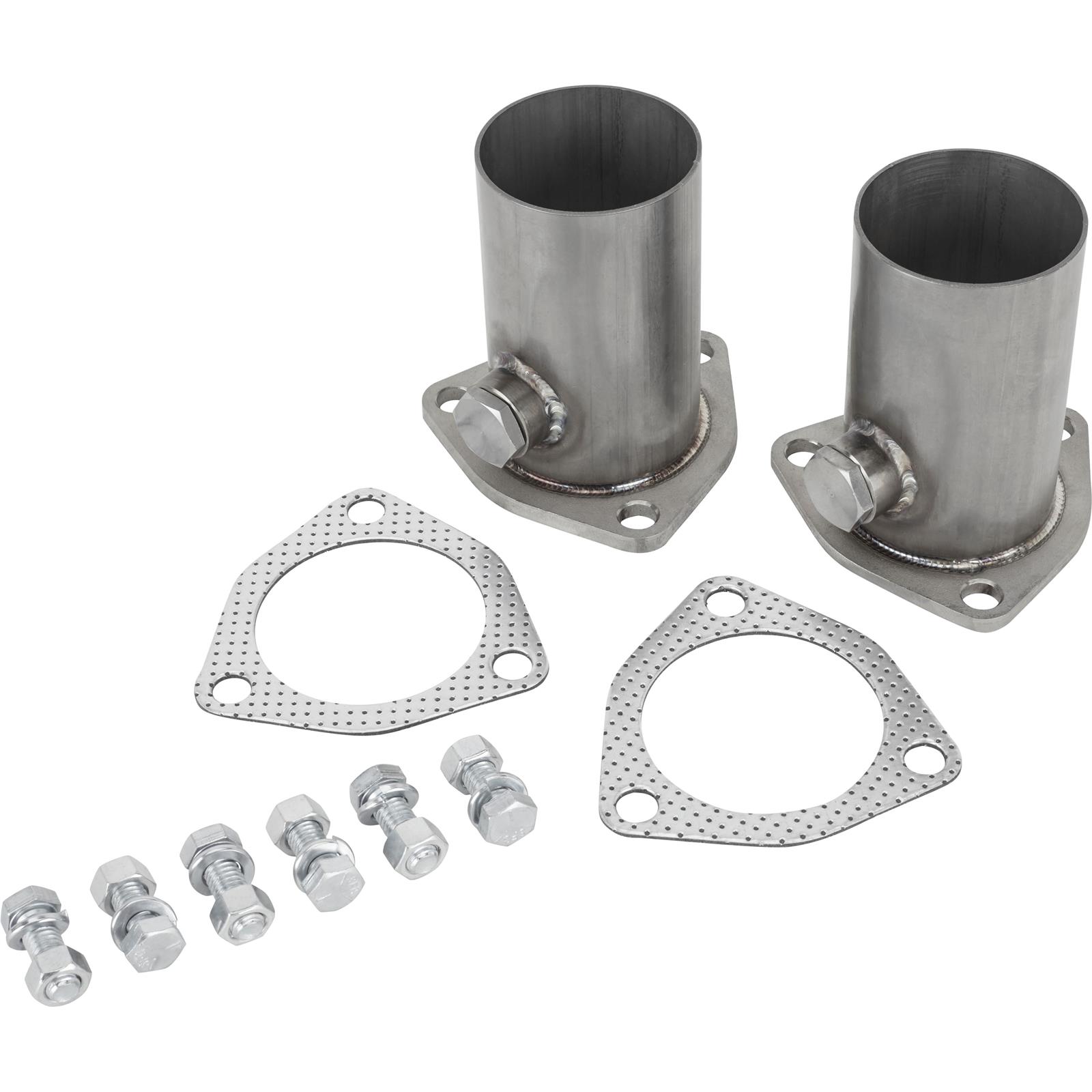 3-Bolt Exhaust Flange Collector w/ O2 Bung, 2.5-inch SS