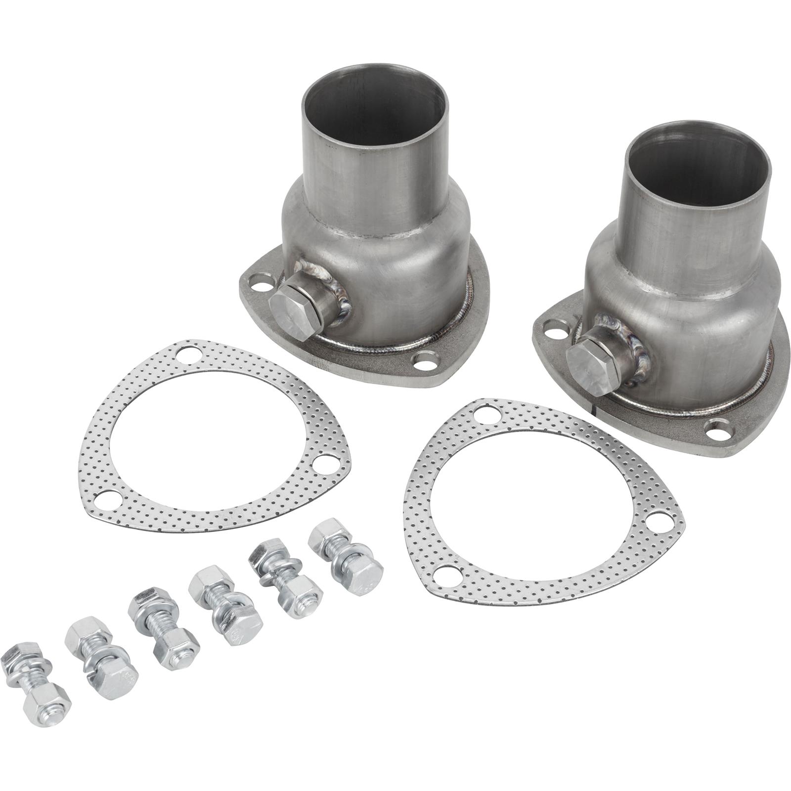 3-Bolt Exhaust Flange Collector w/ O2 Bung, 3.0/2.25-in SS