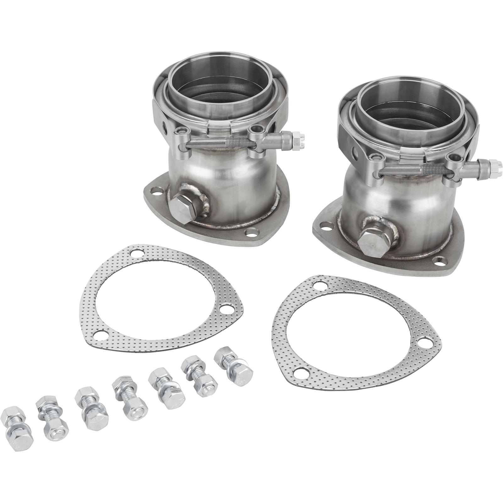 3-Bolt Exhaust Flange to V-Band Flange w/ O2 Bung, 3.5/3.0-in SS