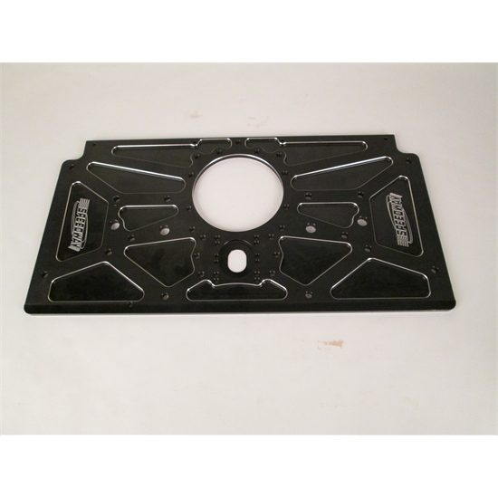 Garage Sale - Speedway Small Block Chevy Aluminum Rear Motor Plate, Black