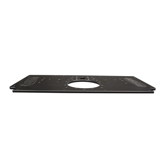 Speedway Small Block Chevy Aluminum Rear Motor Plate, Black