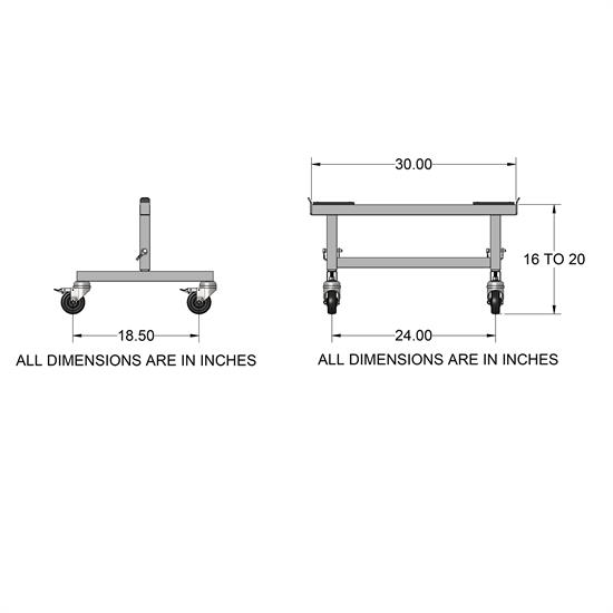 Speedway Portable/Adjustable Sprint/Midget Car Chassis Stands