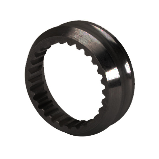 Cone Splined Axle Spacer, 1/2 Inch, Black