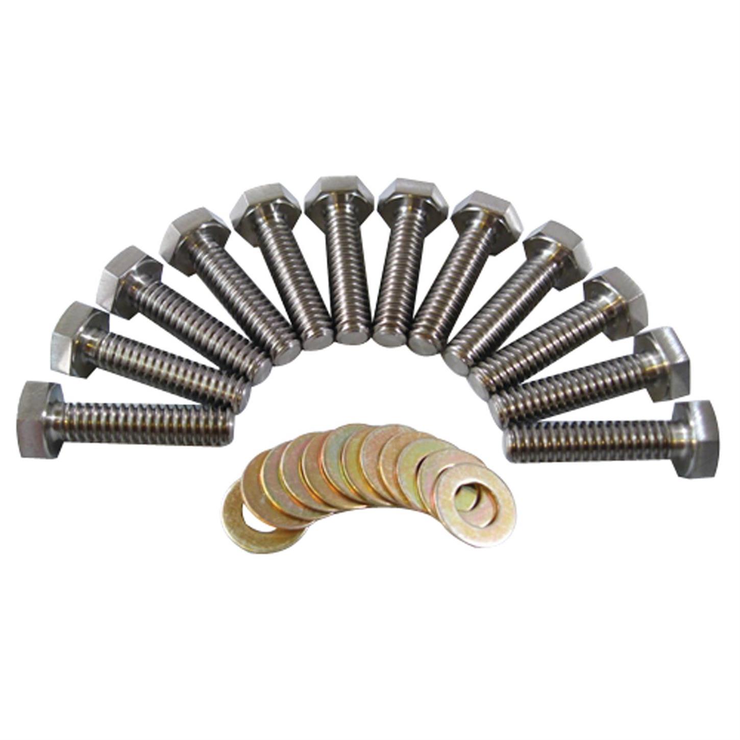 TI64 187 Titanium Beadlock Bolt Kit, 1/4 In-20 x 1",Micro Sprint