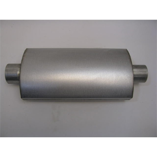 Garage Sale - Dynatech Split-Flow Oval Muffler, 2-1/2 Inch Inlet/Outlet