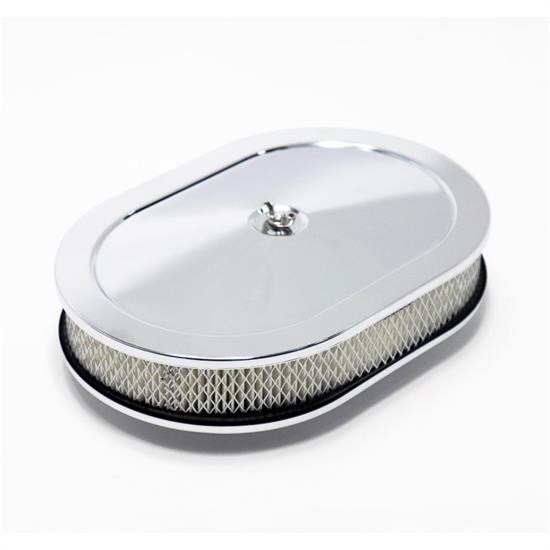 Speedway Chrome Oval Air Cleaner, 12 Inch