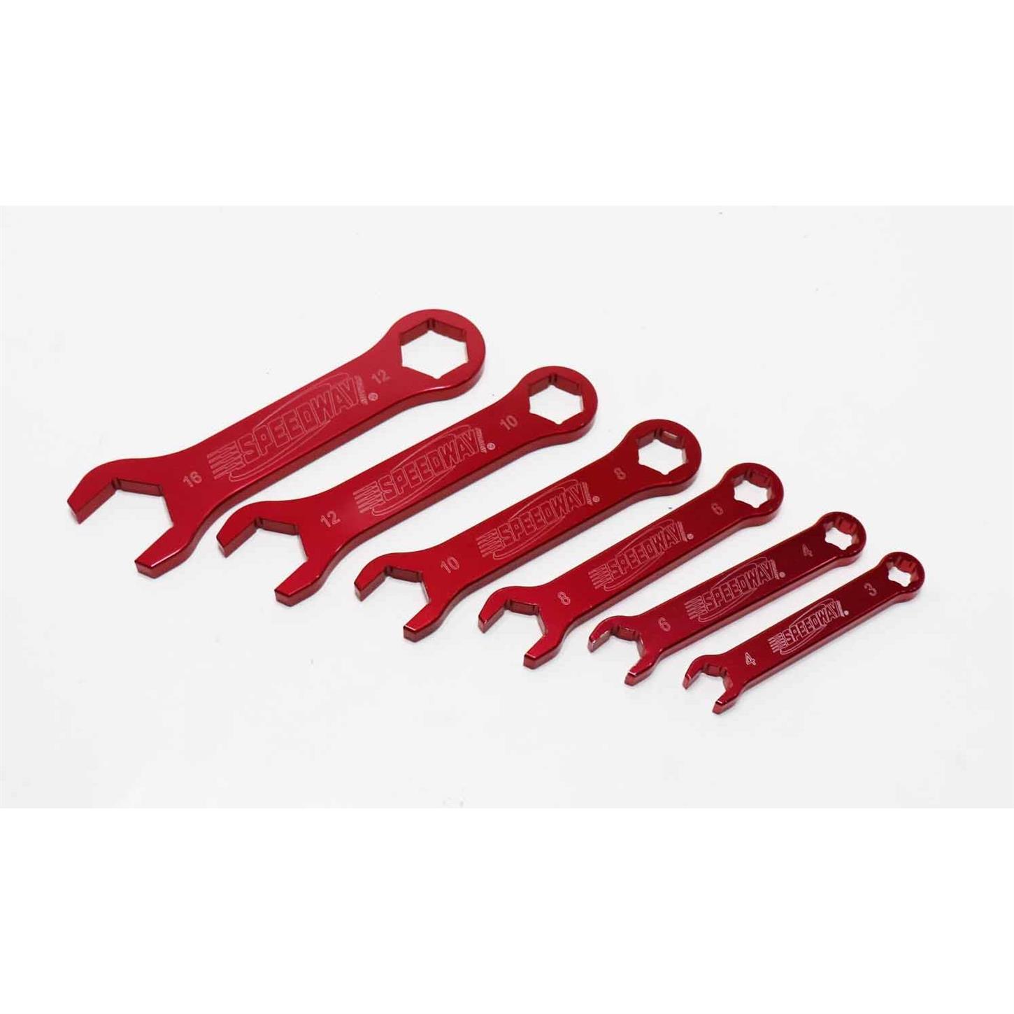 Speedway Aluminum AN Fitting Wrench Set, 6-Piece