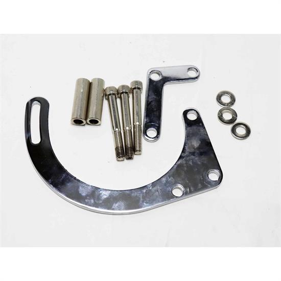 Small Block Chevy Low Mount Alternator Bracket, Chrome