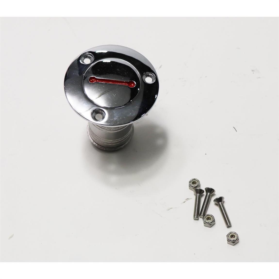 Chrome Plated Stainless Steel Flush Mount Fuel Fill