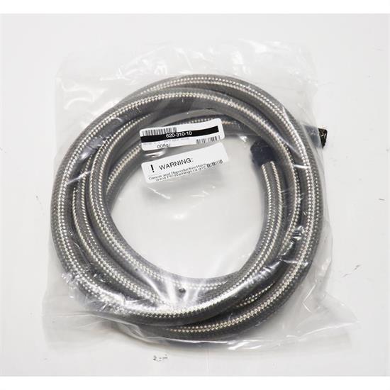 Speedway Stainless Steel Braided Hose Line, -10 AN, 10 Ft.