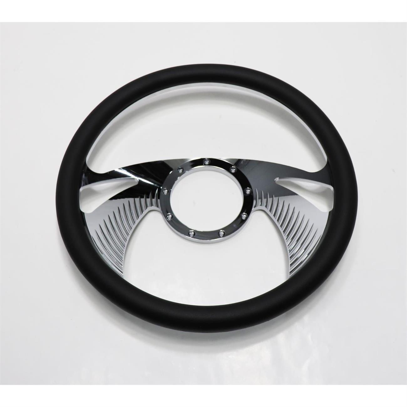 Chrome Plated Billet Boomerang Style Steering Wheel