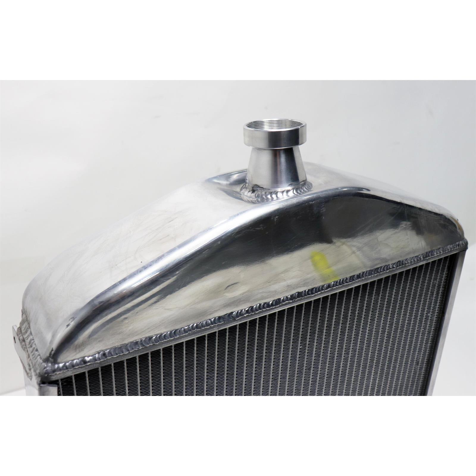 1917-1923 T-Bucket Polished Aluminum Radiator-Chevy Outlets