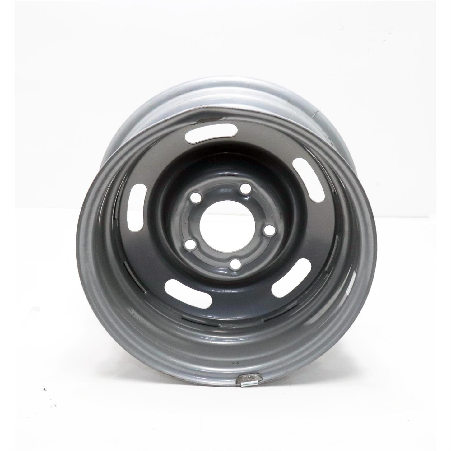 Steel GM-Style 15x7 Rally Wheel, 5 on 5 Bolt Pattern, Silver