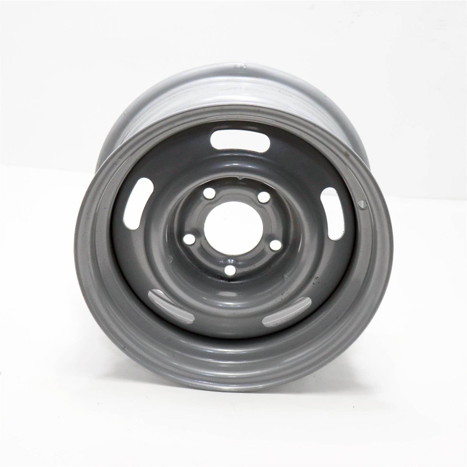 Steel GM-Style 15x7 Rally Wheel, 5 on 5 Bolt Pattern, Silver