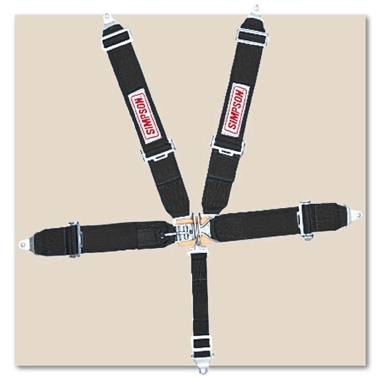 Simpson 5-Point Harness Seat Belt, Bolt-In, Pull Up