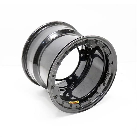 Bassett 52SR4L 15X12 Wide-5 4 Inch BS Black Beadlock Wheel