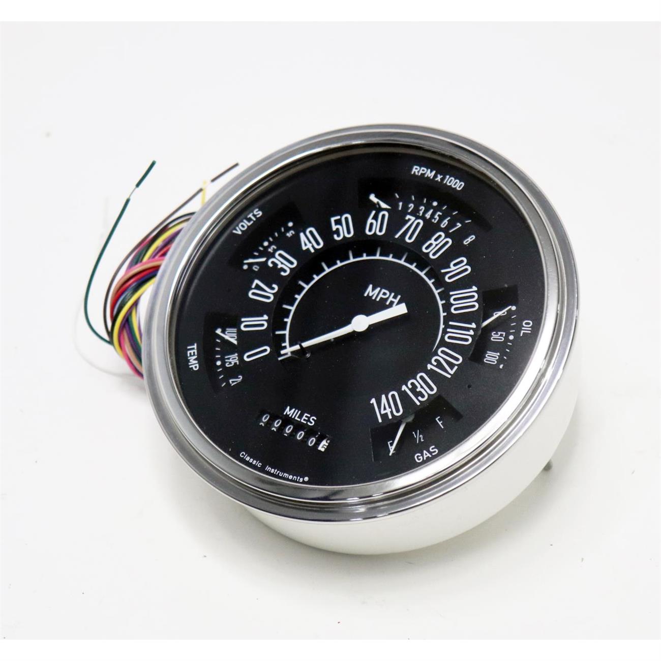 Classic Instruments Six Pack Gauge, 1949-50 Chevy