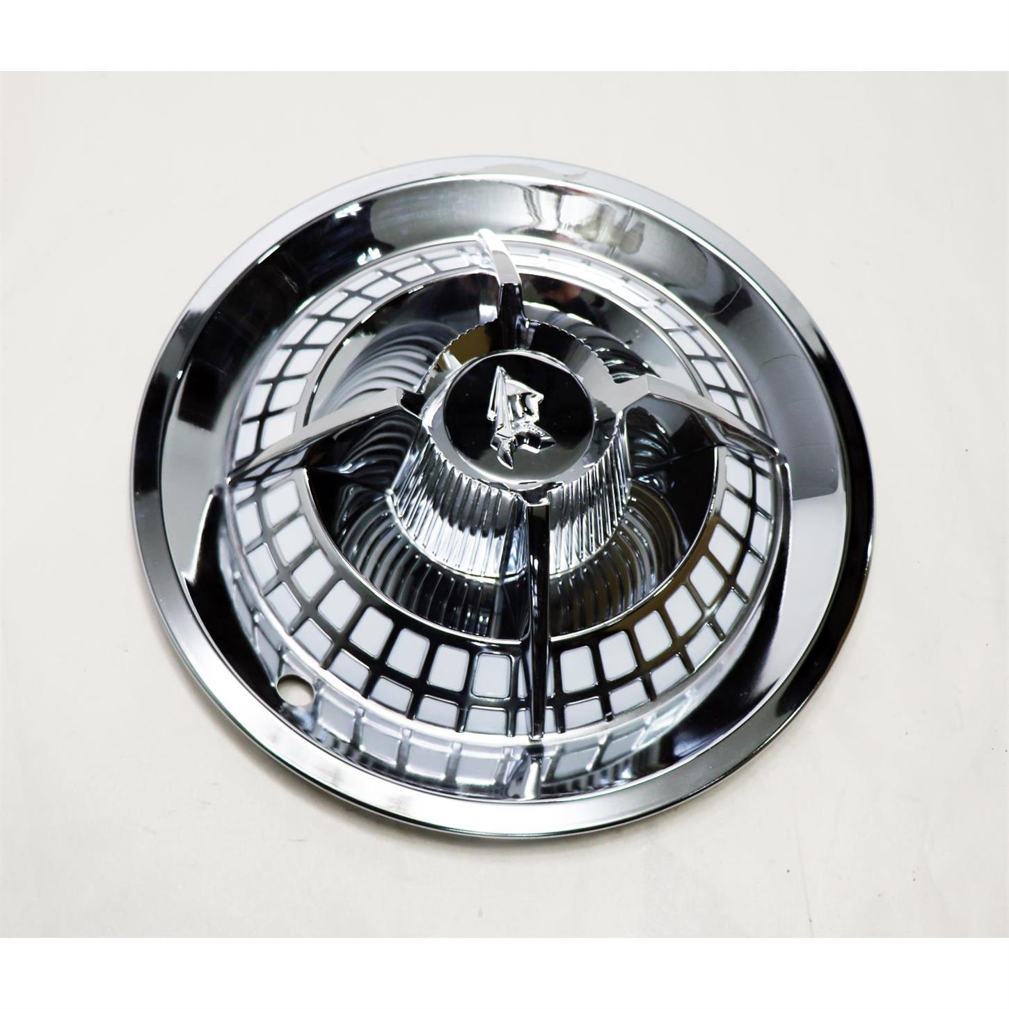 1959 Lancer Crab Style Hubcaps, 15 Inch, Chrome