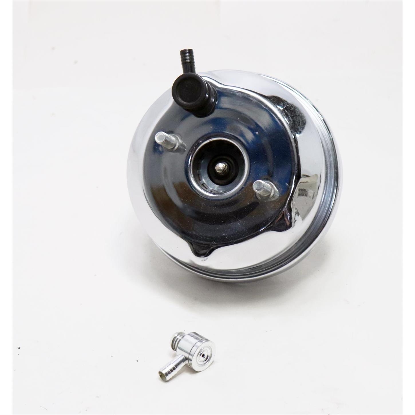 Speedway Single Diaphragm Power Brake Booster 7 In, Chrome Finish