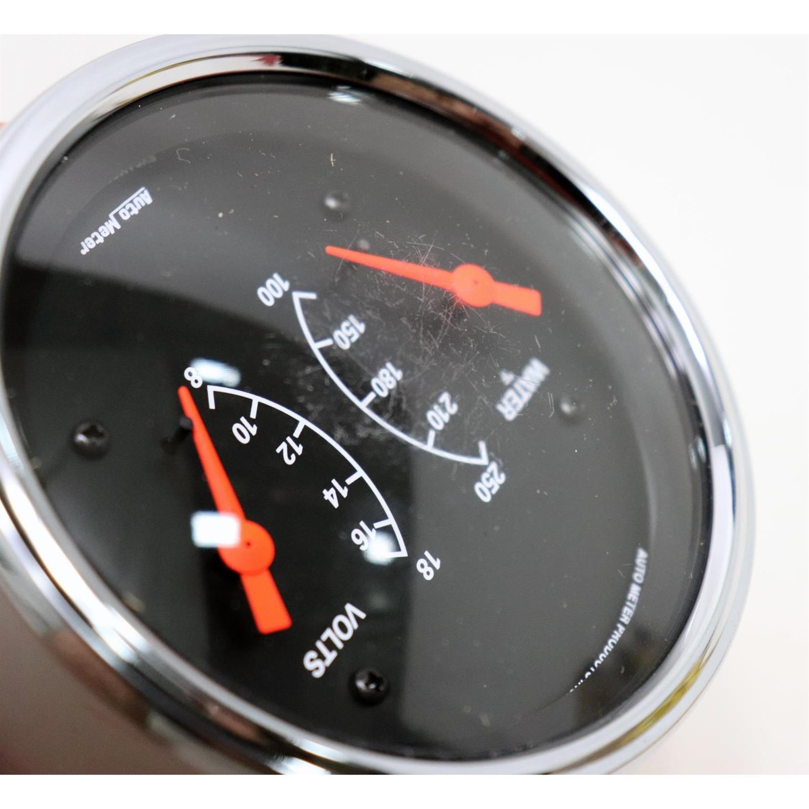 AutoMeter 1430 Designer Black Air-Core Dual Gauge, 3-3/8 In