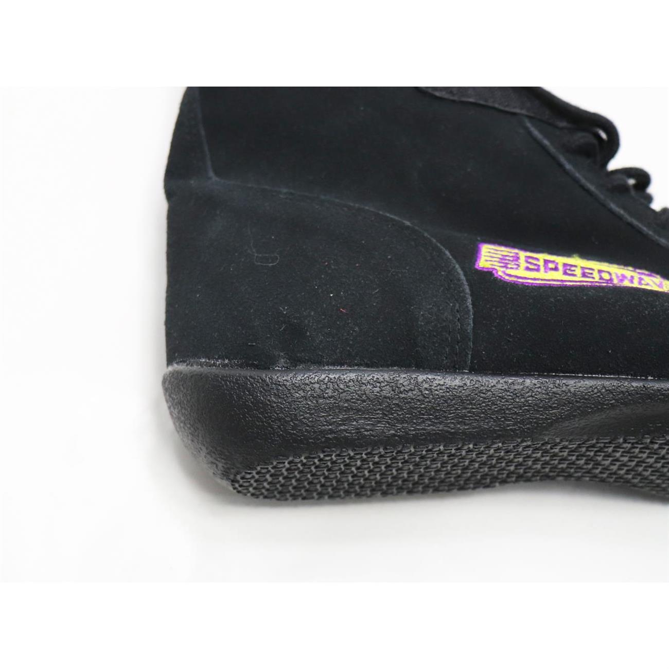 Speedway Black Hightop Racing Shoes, 8.5, SFI 3.3/5, Flexible Lea